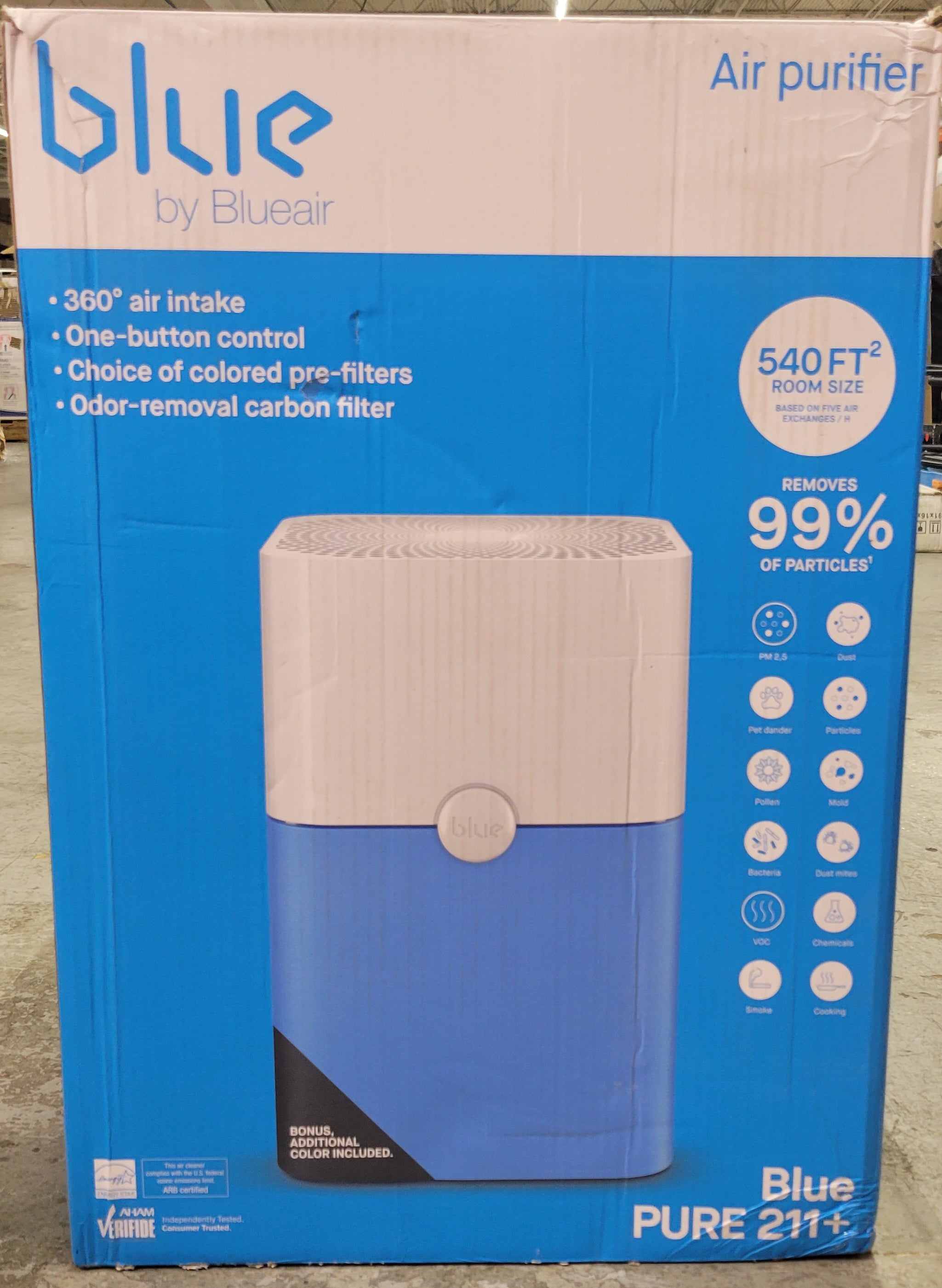 BLUEAIR Air Purifier Large Room, Air Cleaner 211+