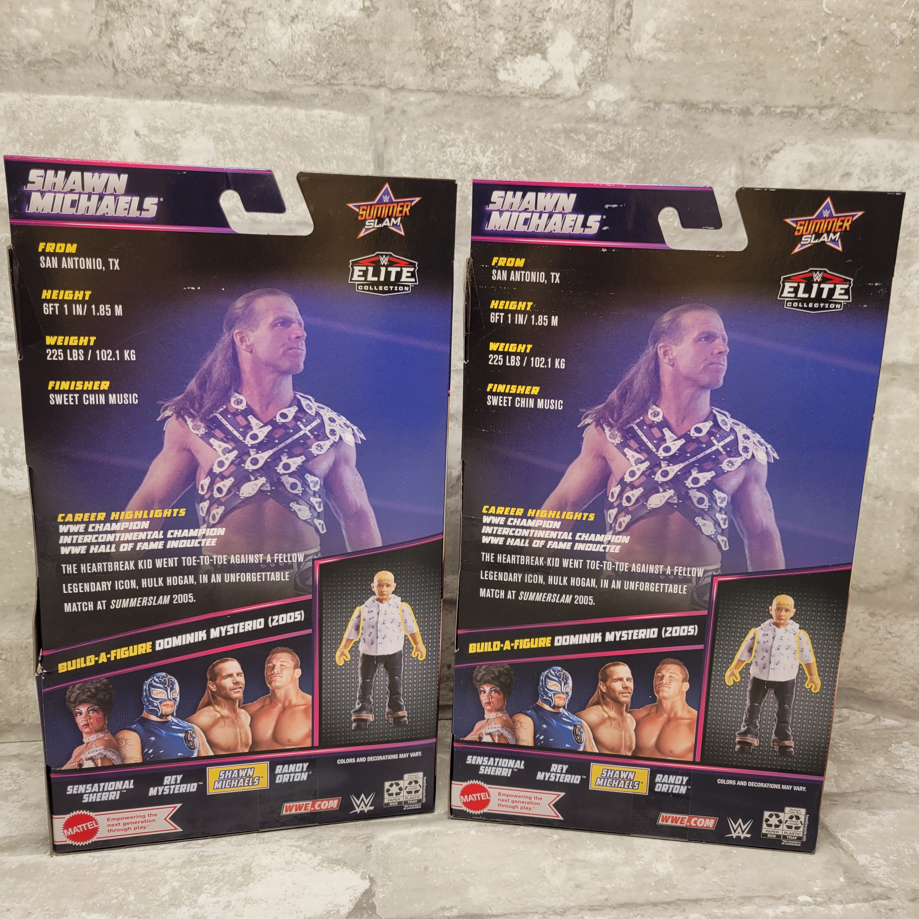 WWE Shawn Michaels SummerSlam Elite Collection Action Figure, Lot of 2