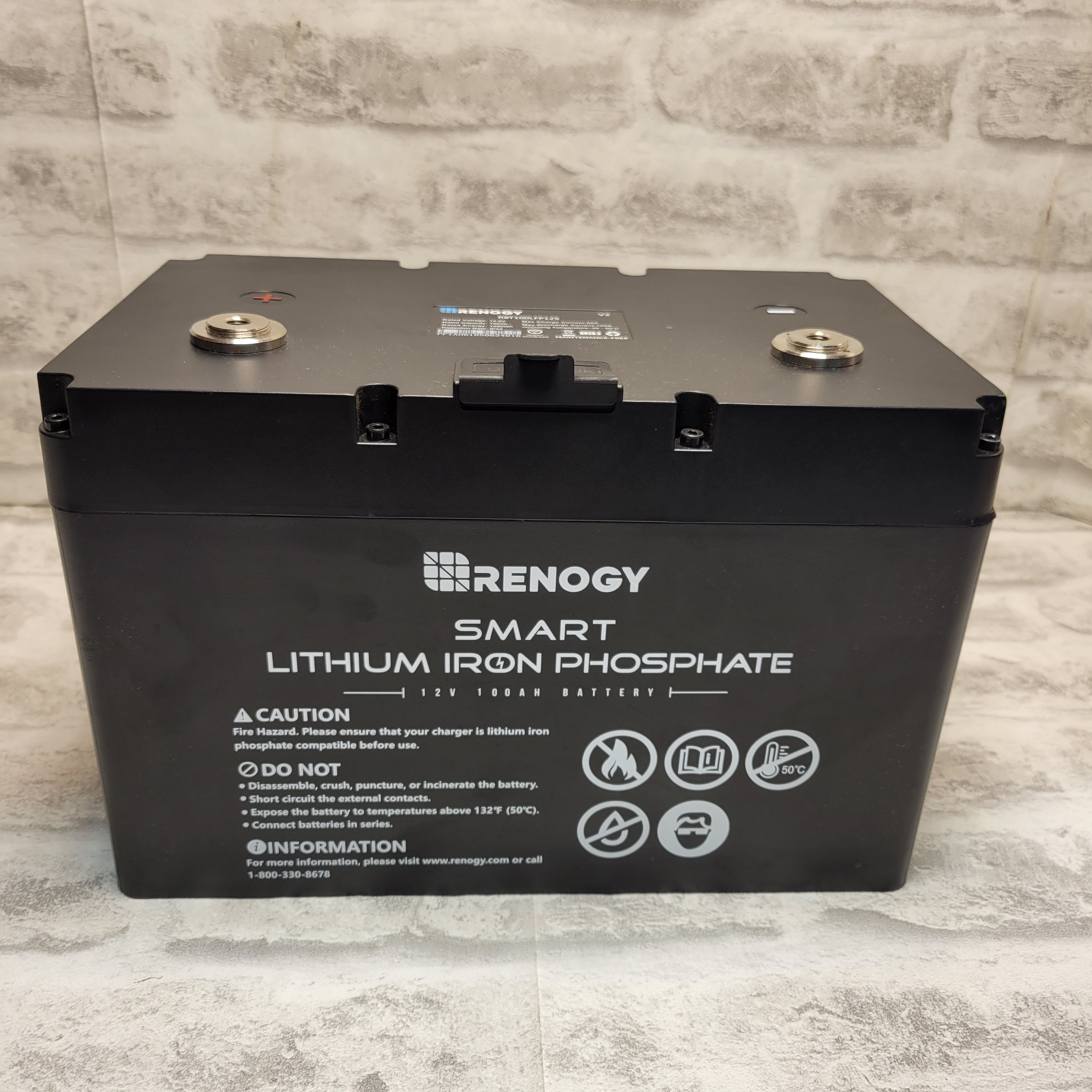 Renogy 12V 100Ah Smart Lithium Battery RBT100LFP12S