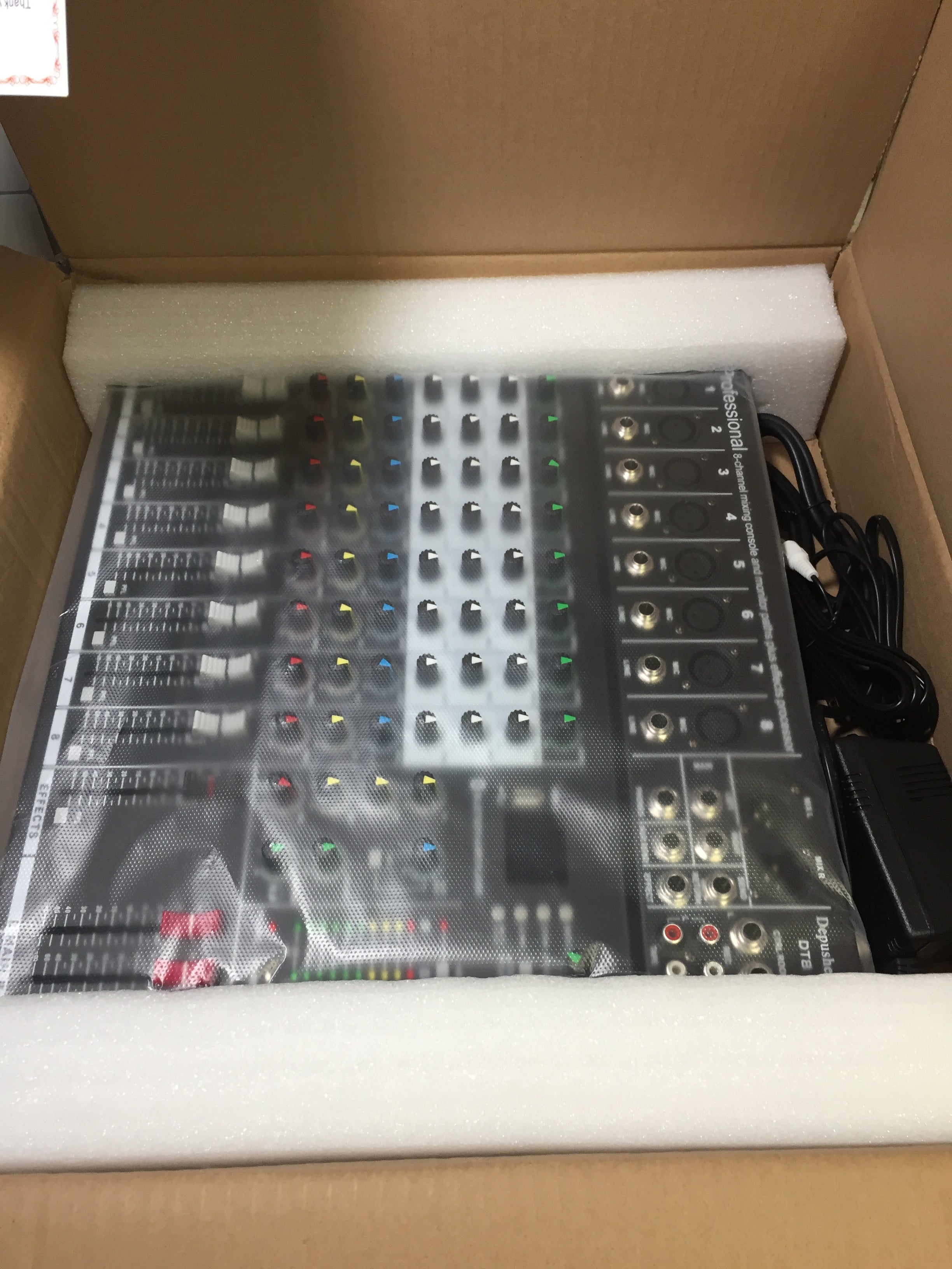 Depusheng DT8 Professional Mixer Sound Board Console 8 Channel Desk Sy