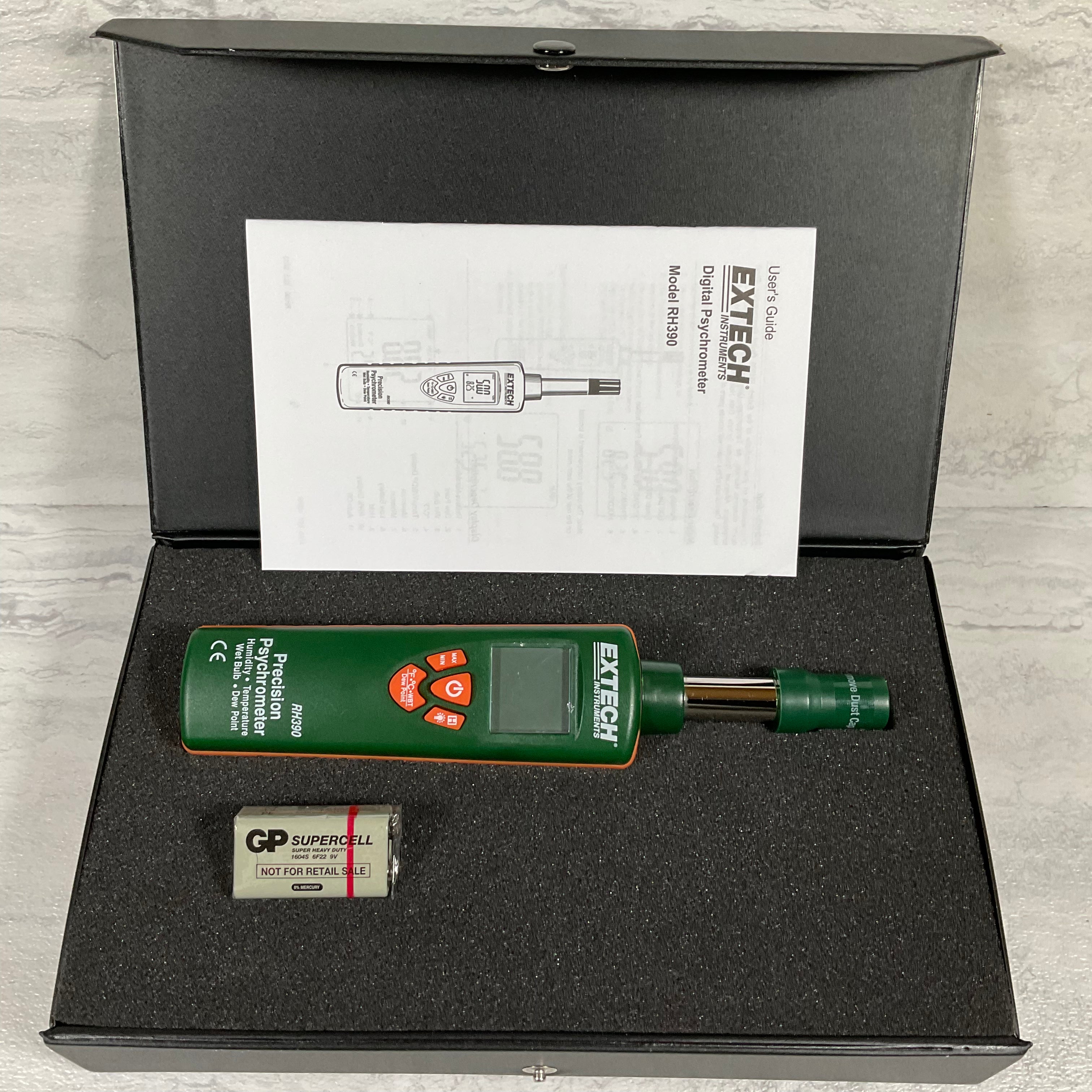 Extech RH390 Precision Dual Display Hygro Thermometer Psychrometer