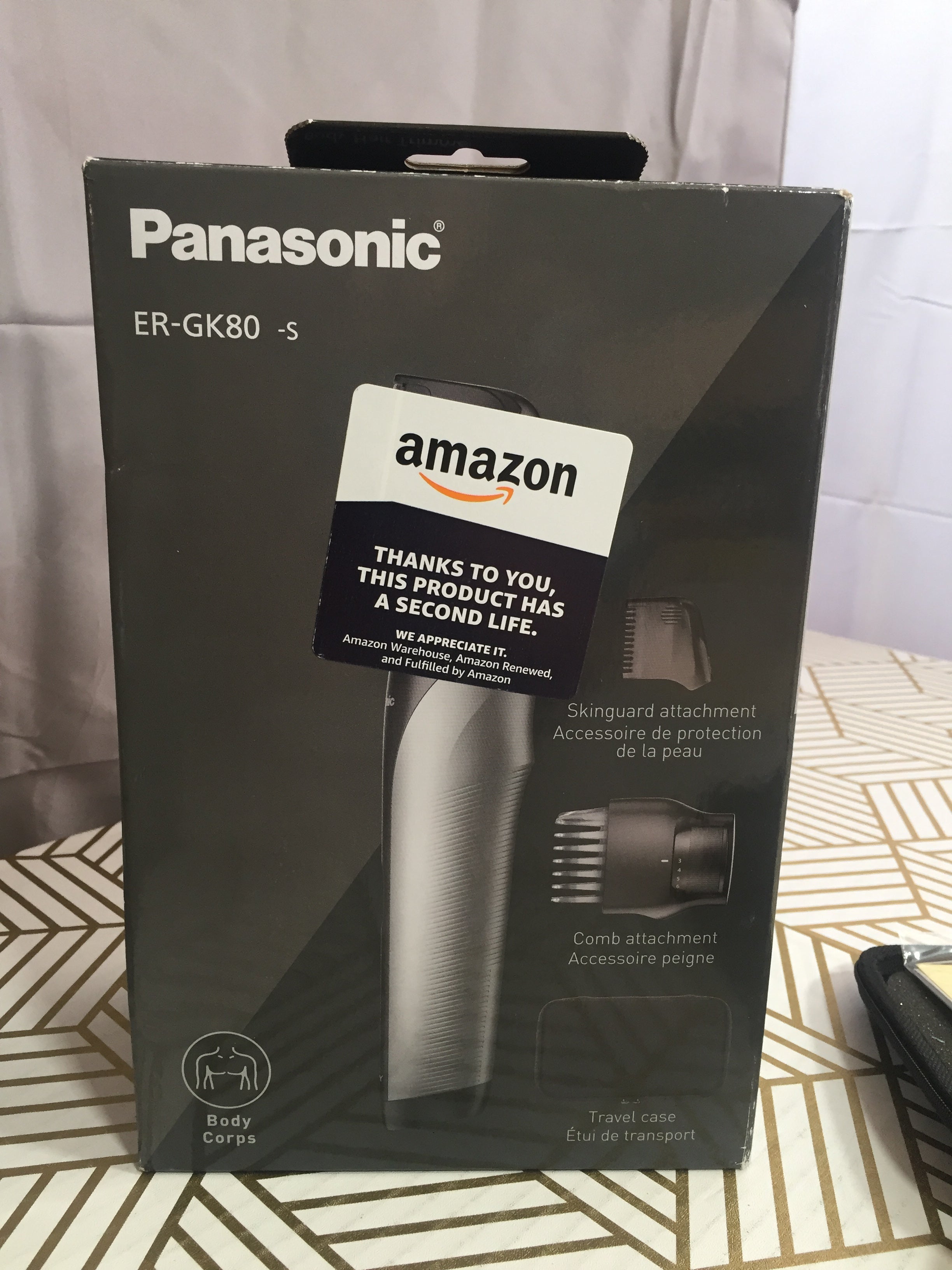 Panasonic Cordless Electric Body Groomer for Men/Women Wet/Dry ER-GK80