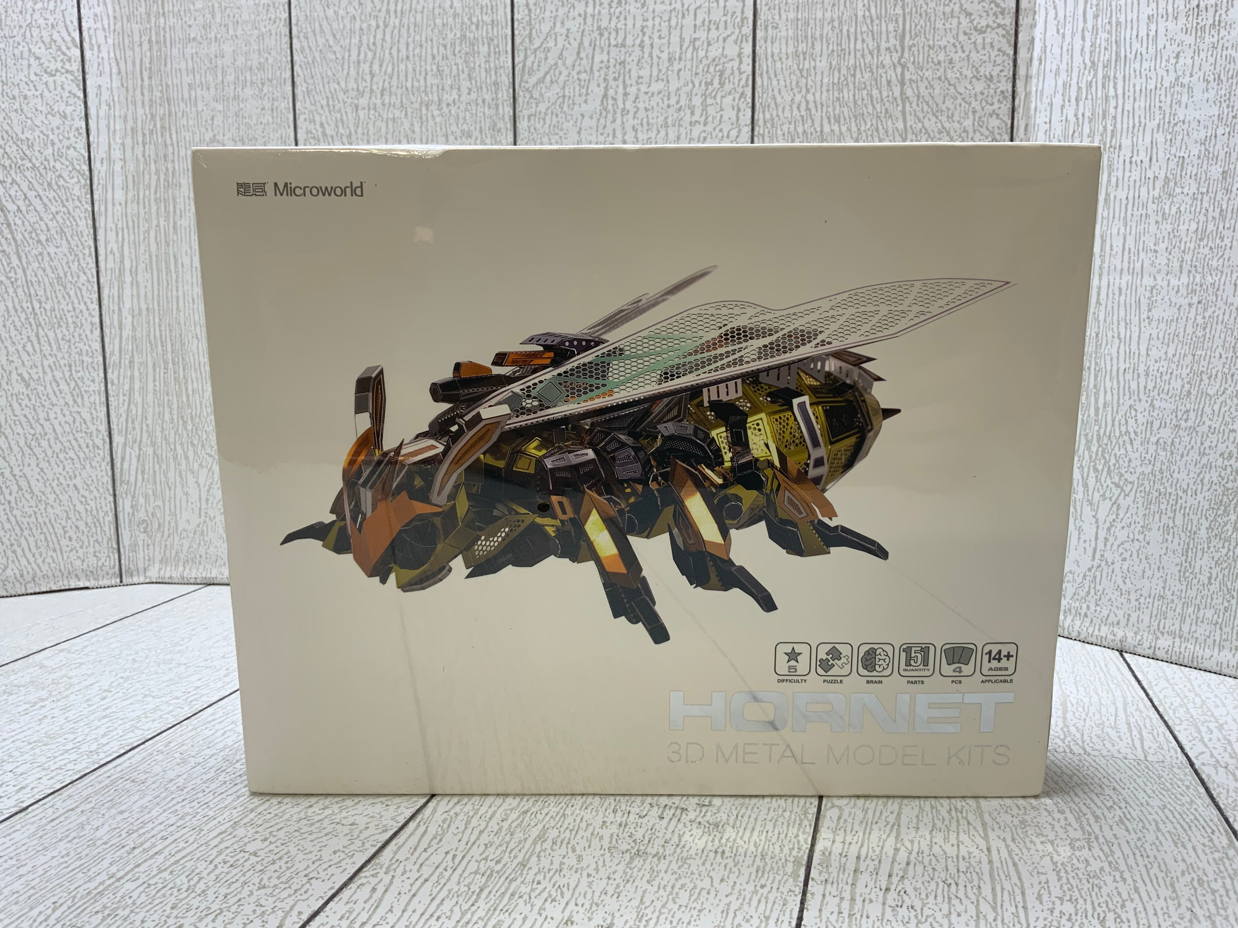 Microworld 3D Metal Puzzle, Mechanical Hornet Metal Model