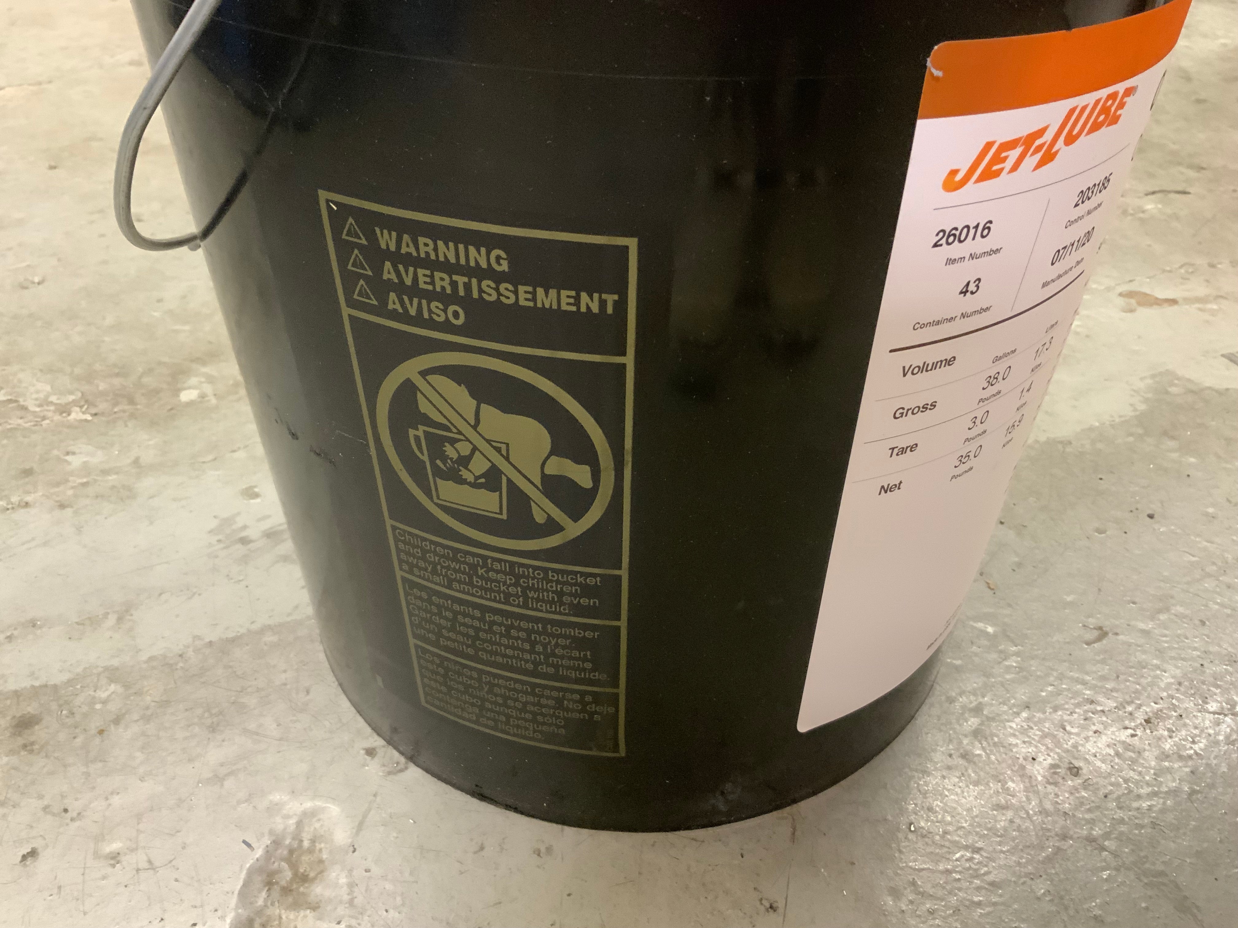 JET-LUBE Gear Lubricant: OG-H, 5 gal, Pail, NLGI Grade 3