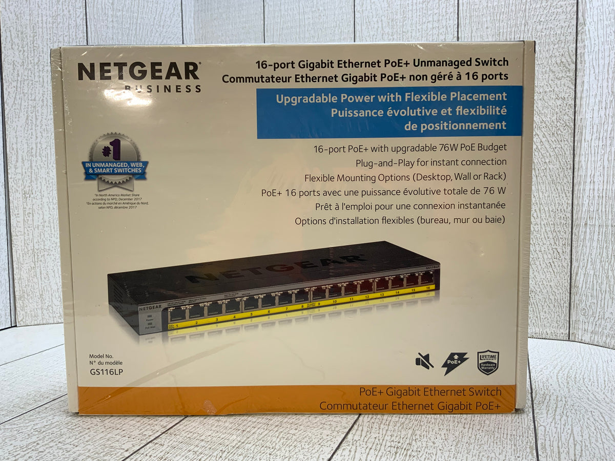 NETGEAR 16-Port Gigabit Ethernet Unmanaged PoE Switch (GS116LP) - with ...