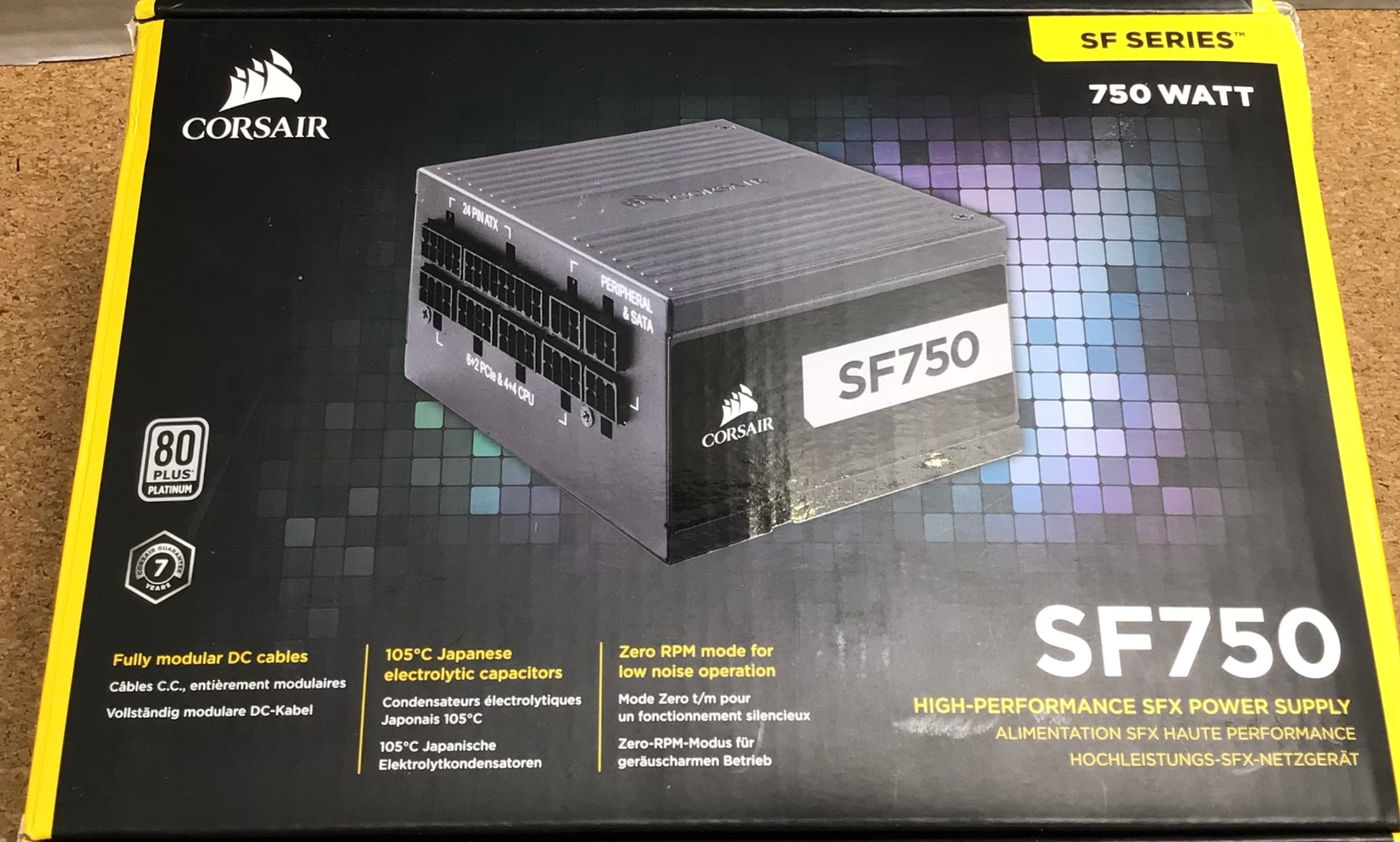 Corsair SF Series, SF750, 750 Watt, SFX, 80+ Platinum Certified.