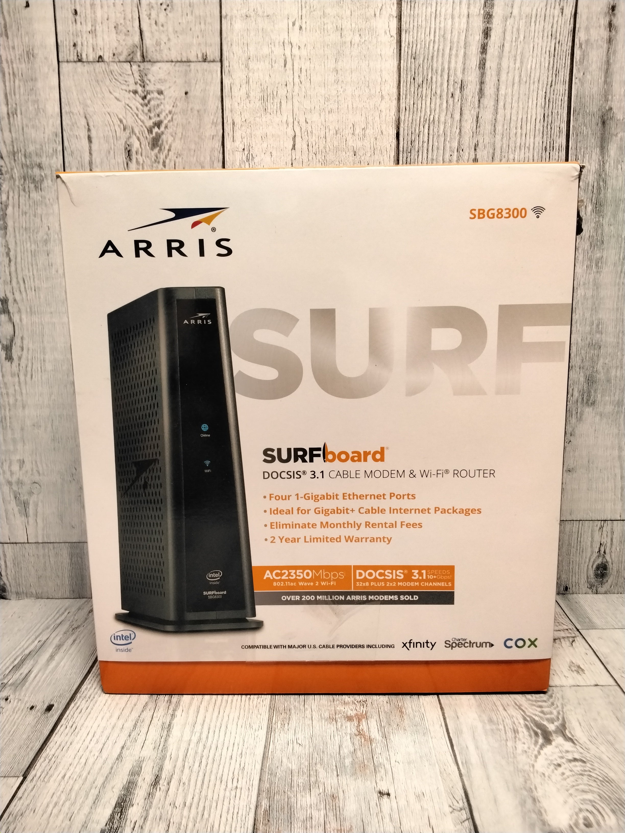 ARRIS SURFboard SBG8300 DOCSIS 3.1 Gigabit Cable Modem & AC2350 Wi-Fi
