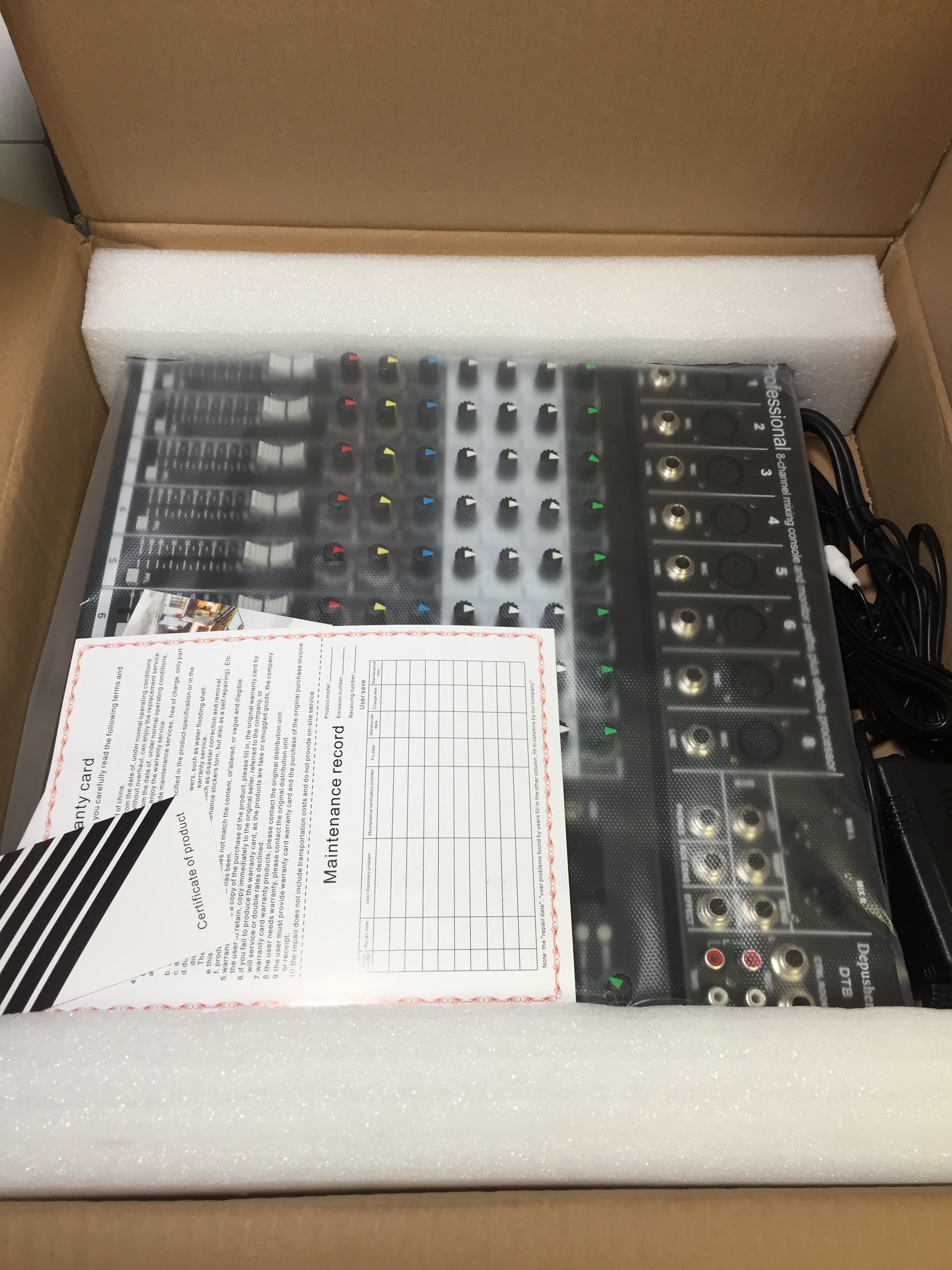 Depusheng DT8 Professional Mixer Sound Board Console 8 Channel Desk Sy