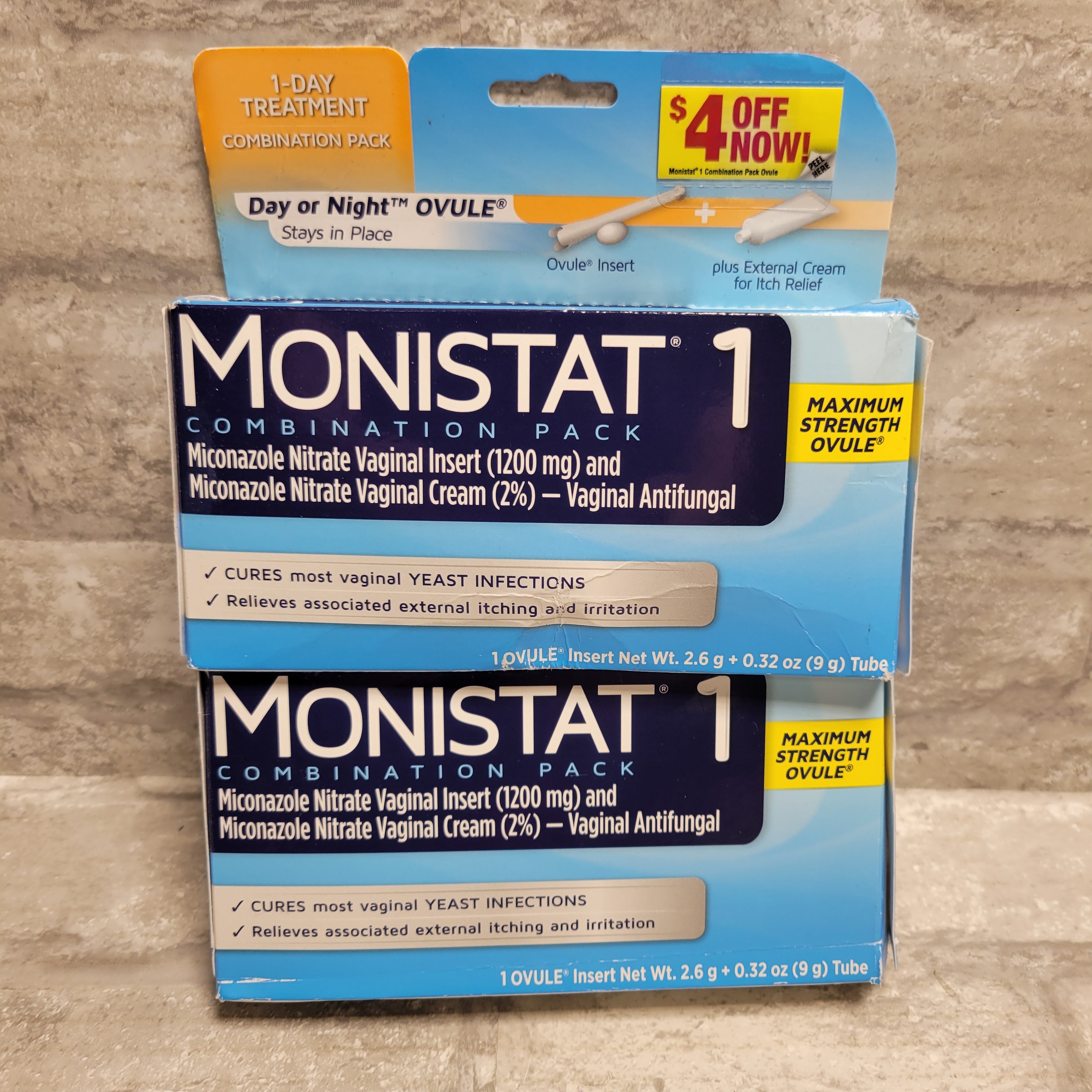Monistat 1 Day Yeast Infection Ovule Insert & External Anti-Itch Cream
