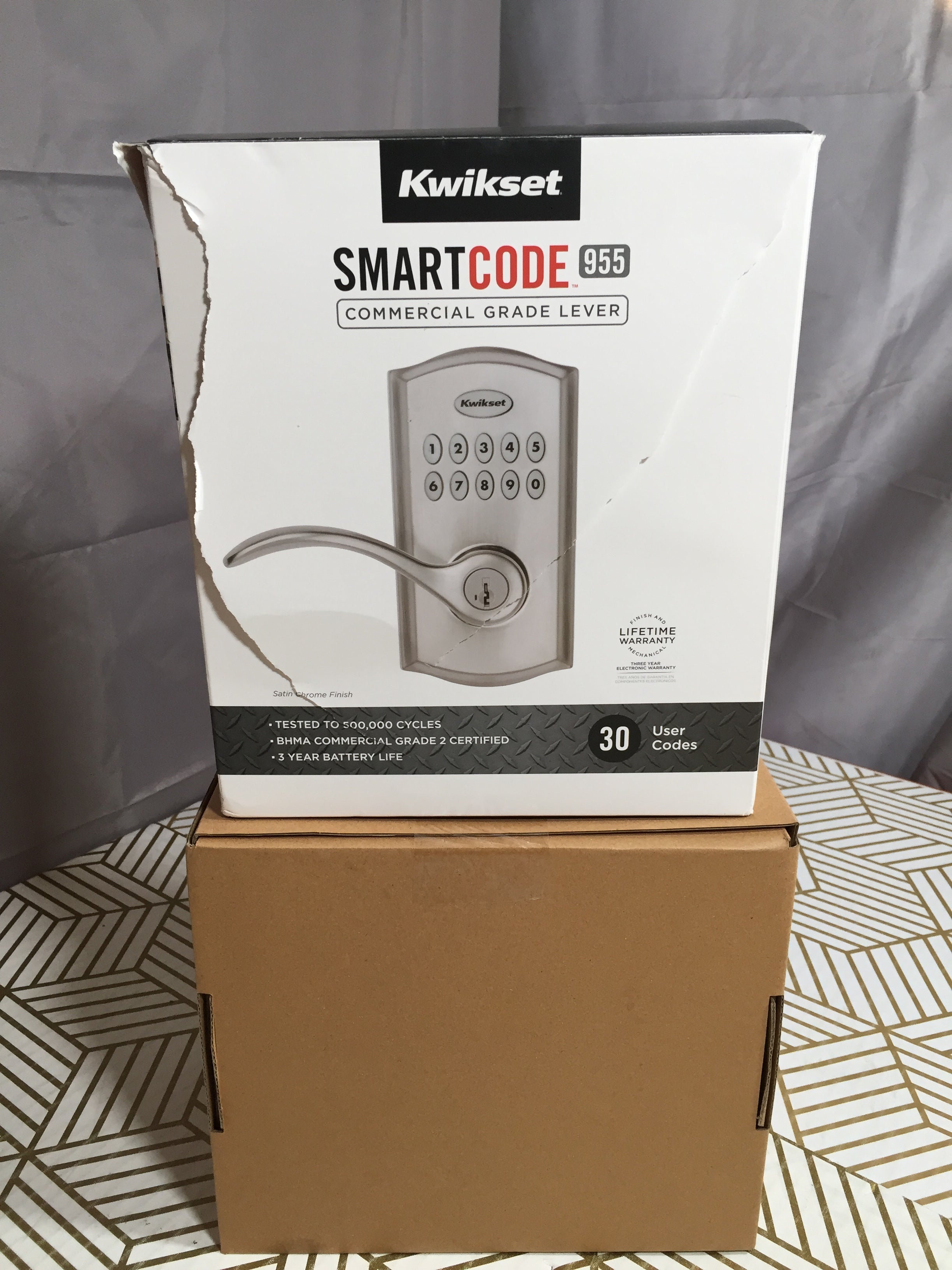 Kwikset 99550-001 SmartCode 955 Keypad Electronic Lever Door Lock Dead