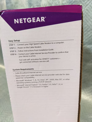 NETGEAR CM700 (32x8) DOCSIS 3.0 Gigabit Cable Modem. Max download spee