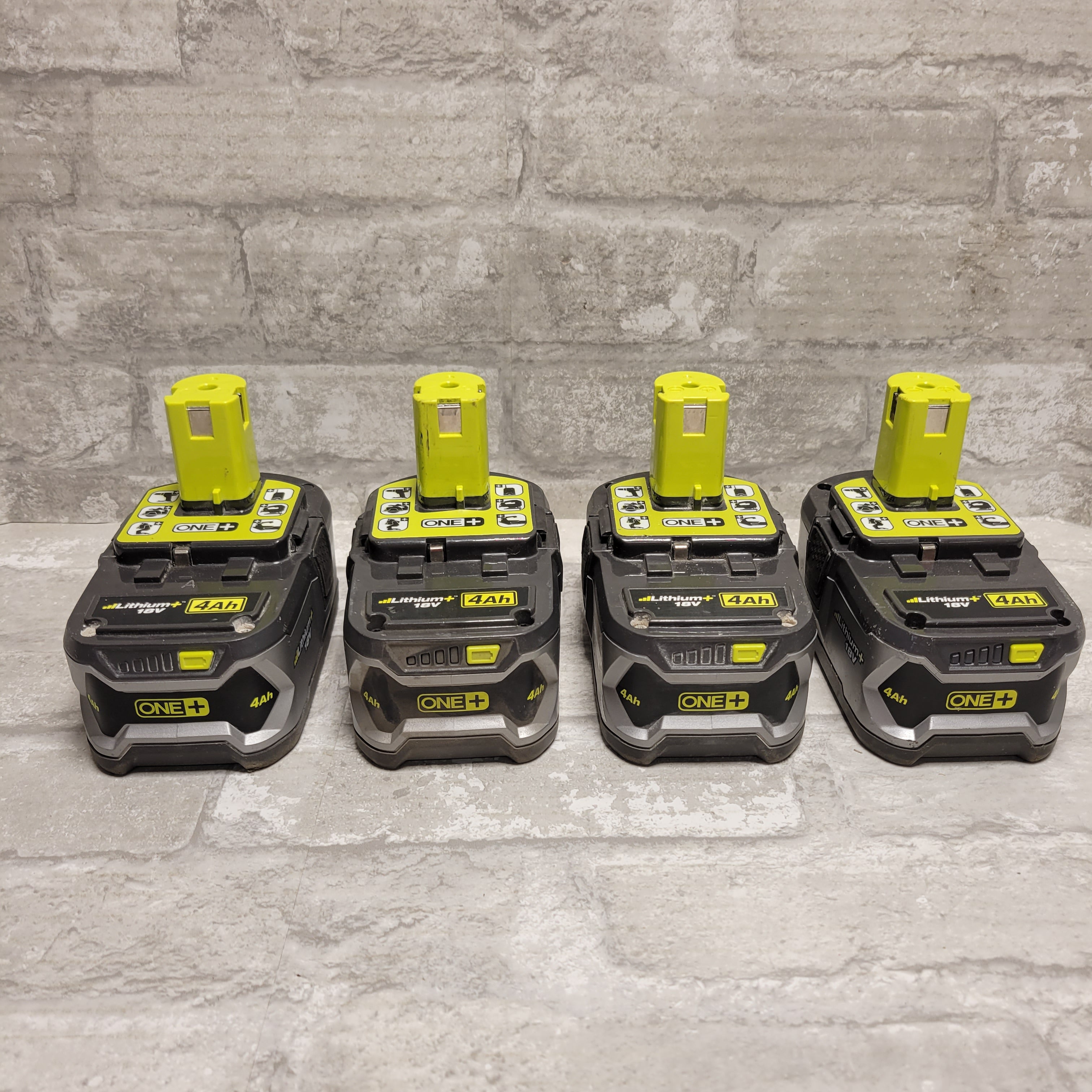 Ryobi (P108) One+ Lithium 18V 4Ah Battery, Lot of 4 *USED*