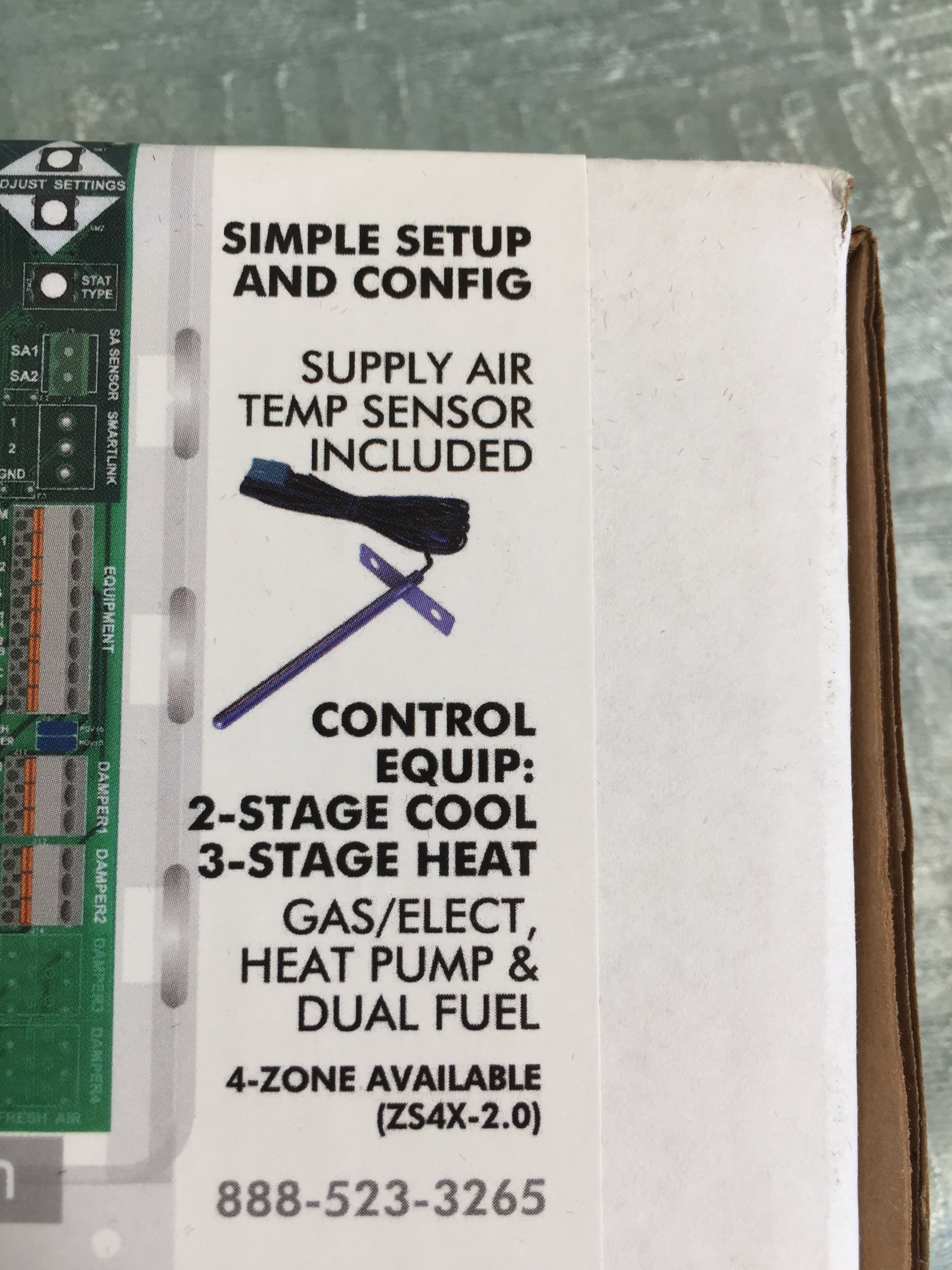 SmartZone-2X : 2 Zone HVAC Controller KIT w/Temp Sensor; Dual Climate