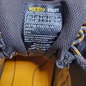 KEEN Utility Steel Toe Work Hiking Shoes, Men's 8D, Black, ASTM F2413-