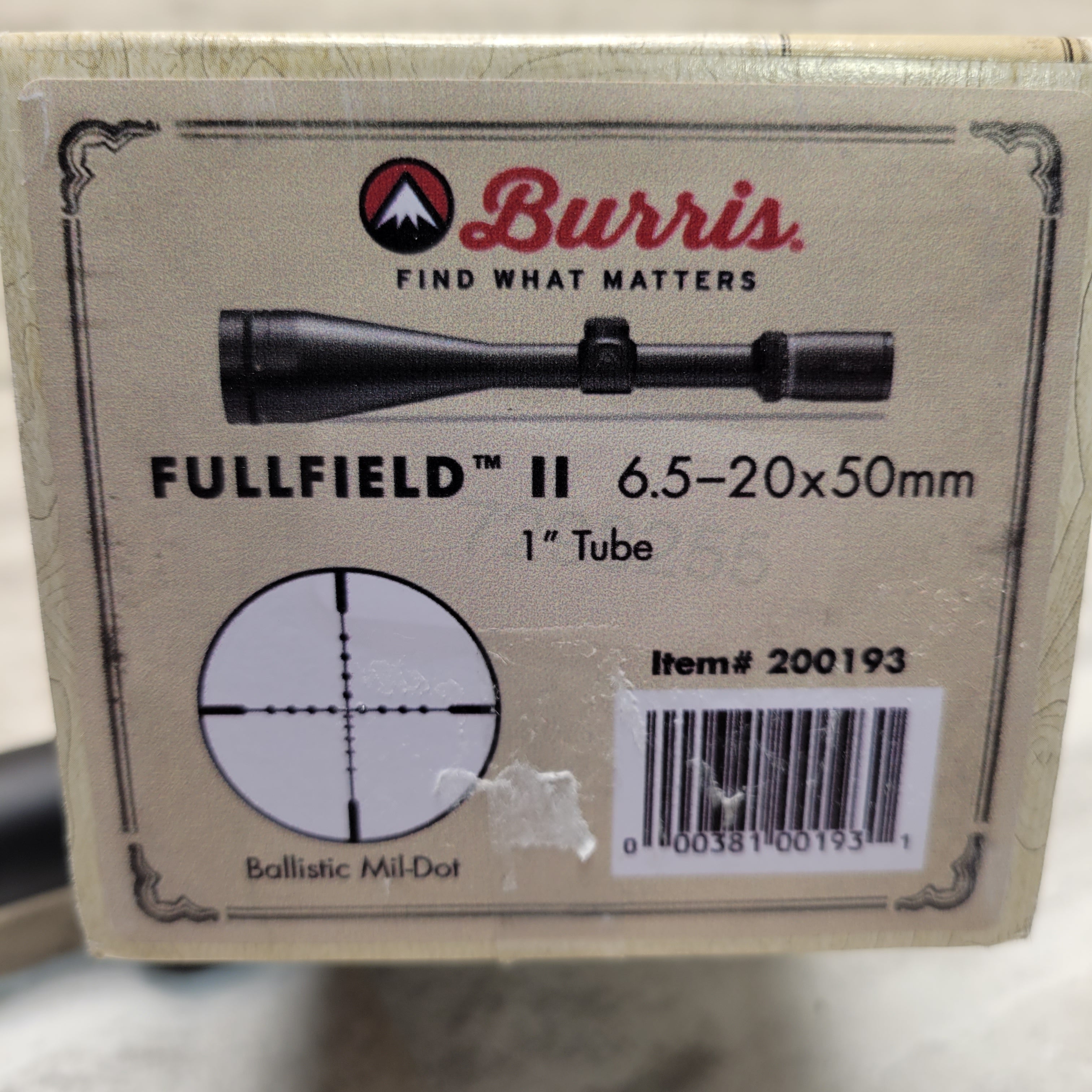 Burris Fullfield II Hunting Scope, Ballistic Plex Reticle (6.5X-20X-50