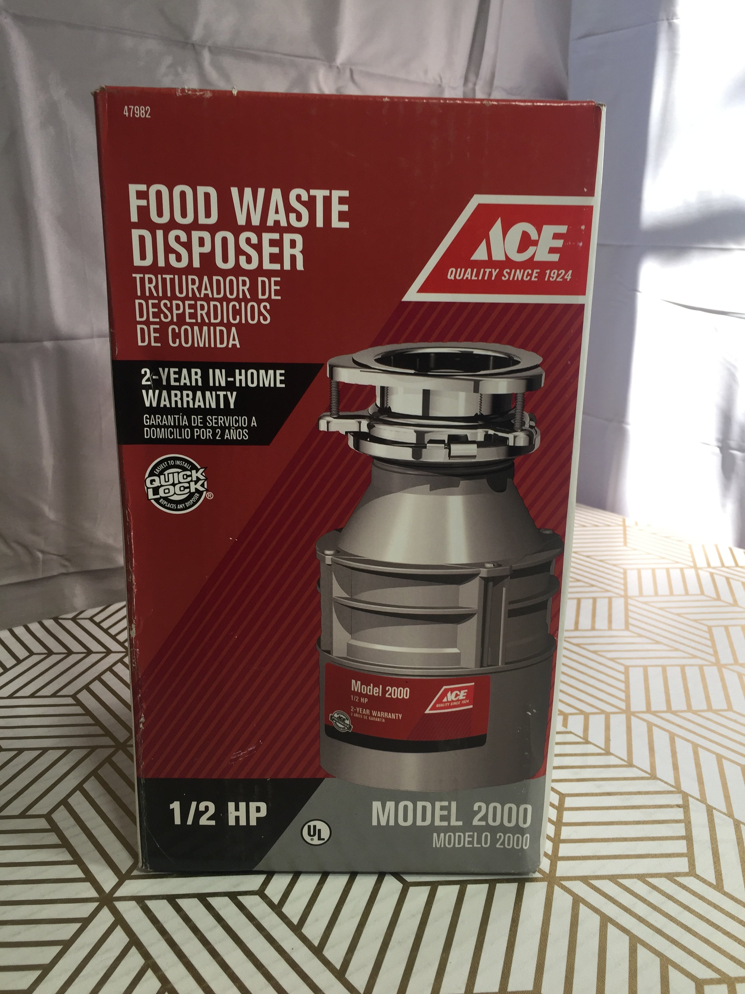ACE Food Waste Disposer 1/3 HP Model 1000