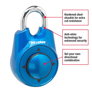Master Lock 1500iD Locker Lock Set Your Own Directional Combination Pa