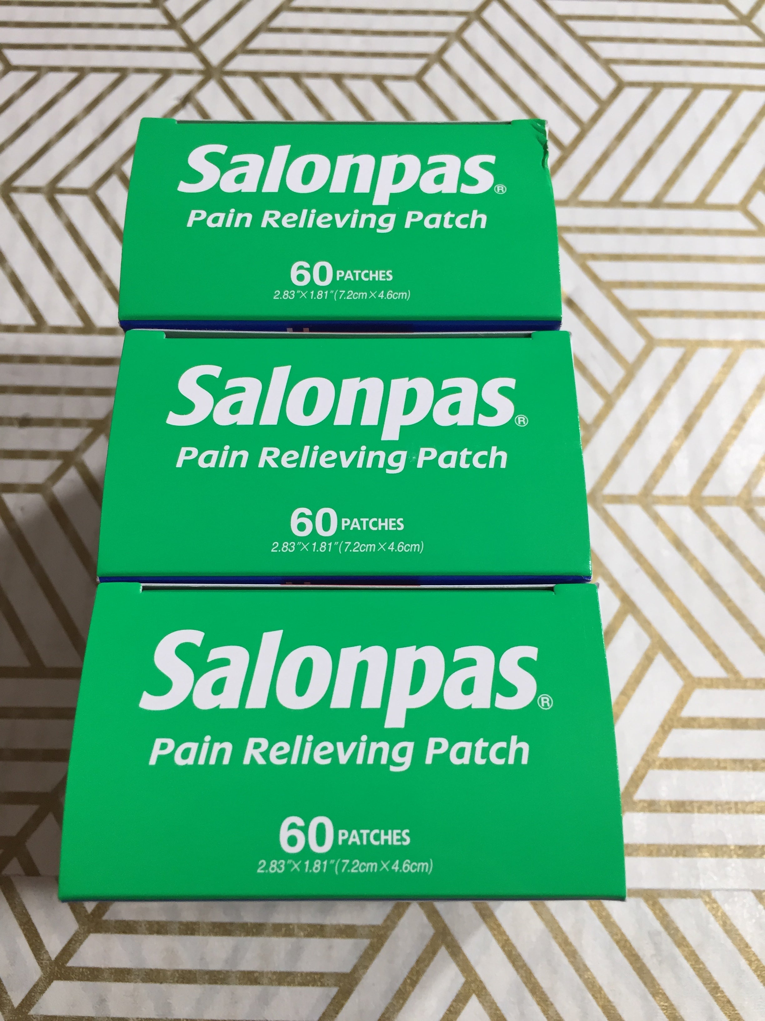 Salonpas Pain Relieving Patch - 60 Count/Box *BUNDLE OF 3 BOXES*